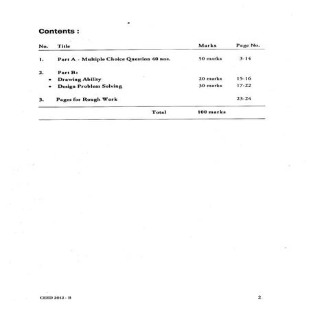 CEED 2012 old question papers - view & download for free | PDF