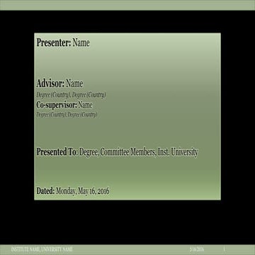 M.Phil. Thesis Defense Template_CEES_PU | PPTX