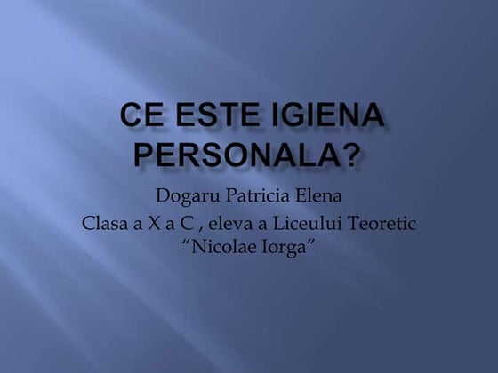 Despre igiena | PPTX