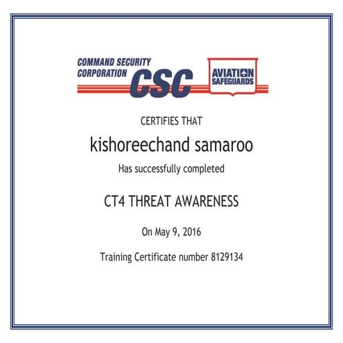 CT4 THREAT AWARENESS | PPT
