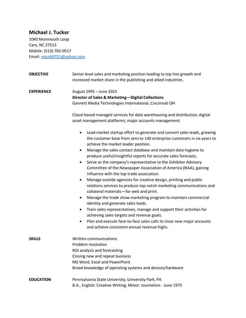 2015 SALES-MARKETING-CX RESUME | PDF