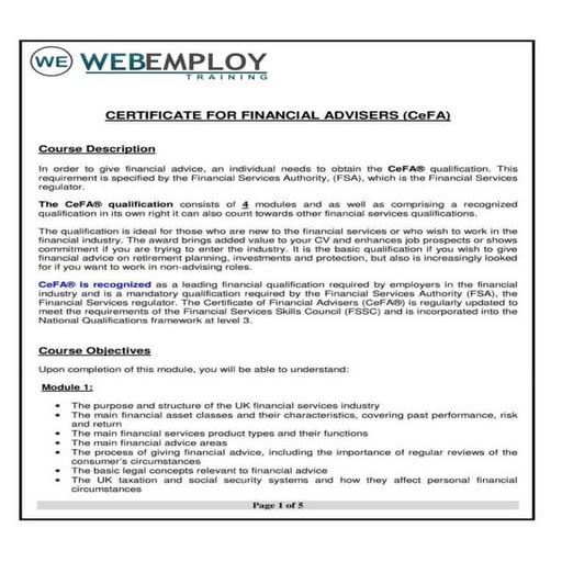 WebEmploy - CeFA fact sheet | PDF