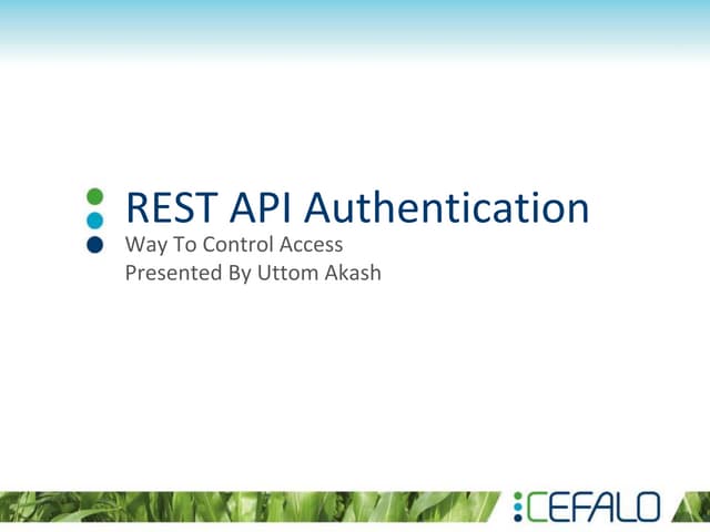RESTful API Authentication | PPTX RESTful API Authentication | PPTX