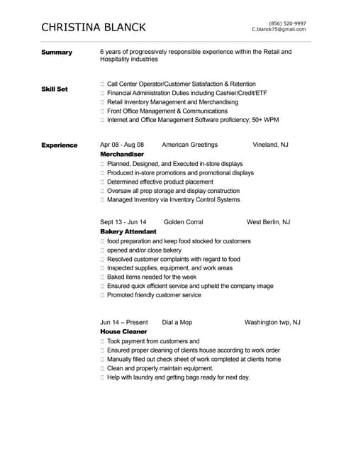 Diana VanDenAkker - Resume | ODT
