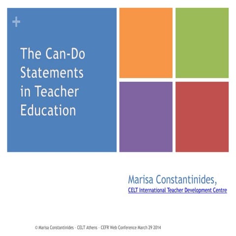 The Can-Do Statements in Teacher Education | PPT