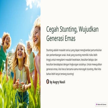 Materi Penyuluhan Stunting PPT – Cegah Stunting, Wujudkan Generasi Hebat.pptx