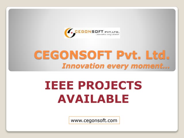Wireless Sensor Networks Projects Ieee Projects In Wireless Sensor Networking In Bangalore