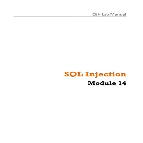 Ceh V8 Labs Module 14 Sql Injection Pdf