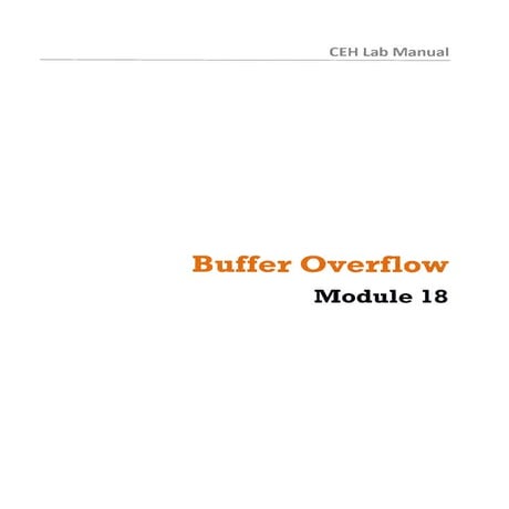 Ceh v8 labs module 18 buffer overflow | PDF