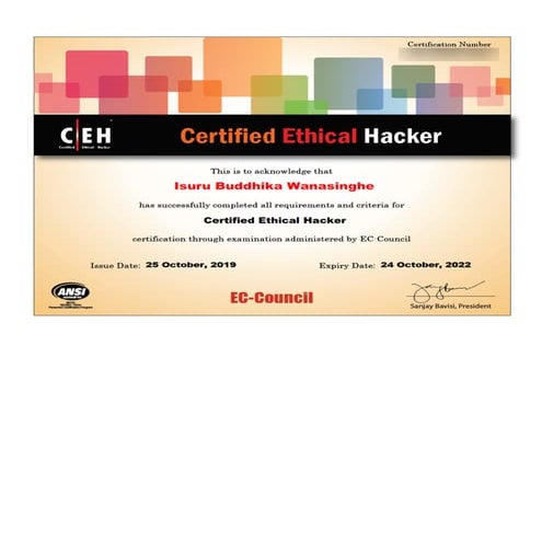 CEH Certification - Version 10 (Year 2019) | PDF
