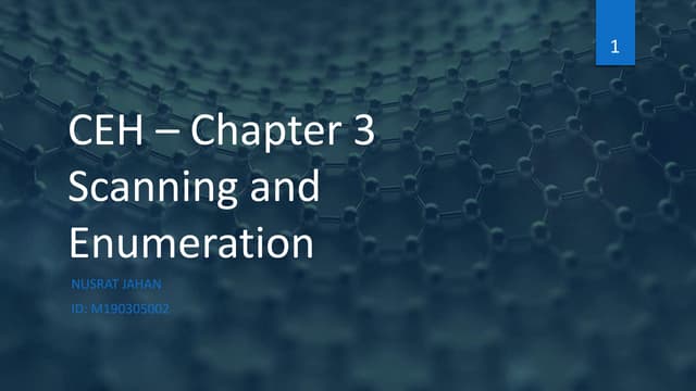 Scanning And Enumeration In Cyber Security Pptx