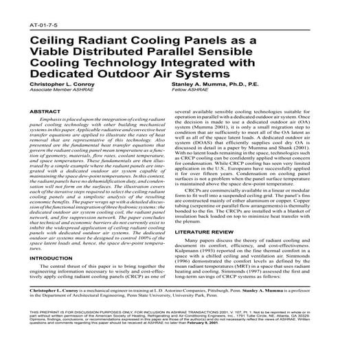 Radiant cooling | PPTX