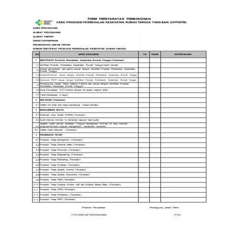 Ceklis preaudit perusahaan cppkrtb (1) | DOCX