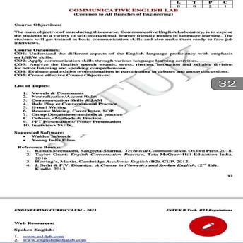 Communicative English lab syllabus ECE A | PDF