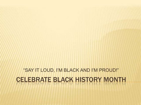 Black History Month Presentation | PPT