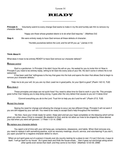 Celebrate recovery lesson 25 addiction | PDF