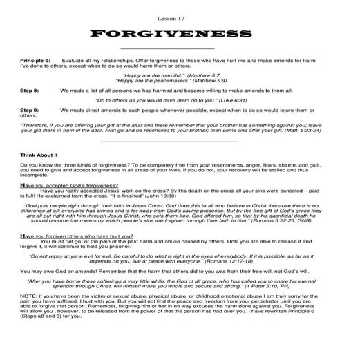 Celebrate recovery lesson 23 addiction | PDF
