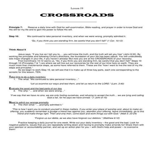 Celebrate recovery lesson 19 addiction | PDF