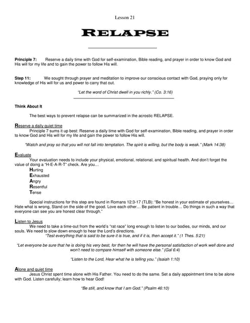 Celebrate recovery lesson 25 addiction | PDF