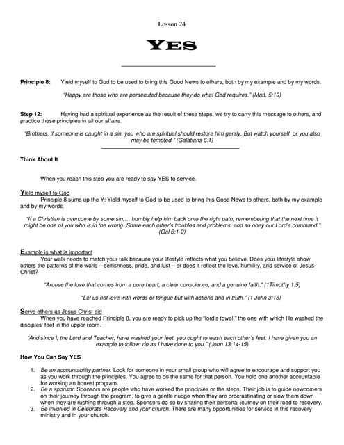 Celebrate recovery lesson 2 addiction | PDF