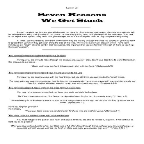 Celebrate recovery lesson 25 addiction | PDF