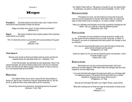 Celebrate recovery lesson 2 addiction | PDF