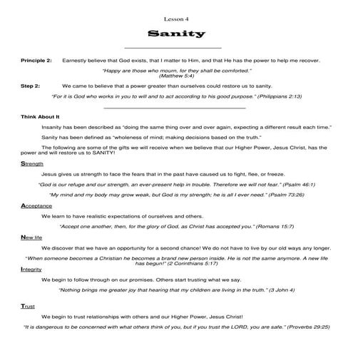 Celebrate recovery lesson 4 addiction | PDF