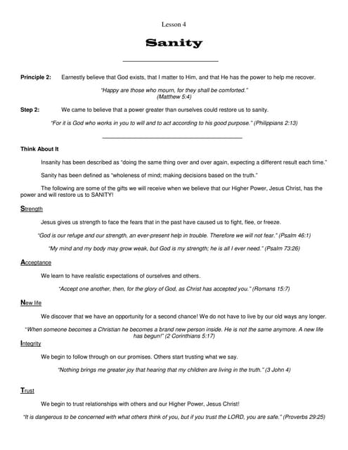 Celebrate recovery lesson 25 addiction | PDF