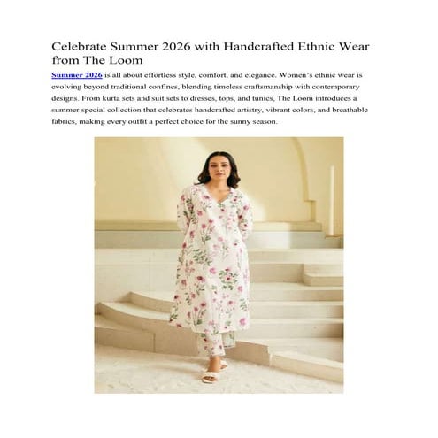 Celebrating Women’s Day 2026 with Sustainable Handcrafted Ethnic Wear | PDF