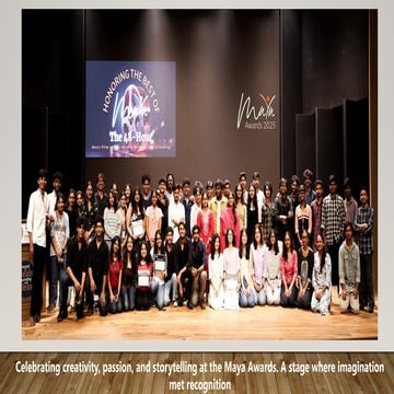 Celebrating creativity, passion, and storytelling at the Maya Awards. A ...