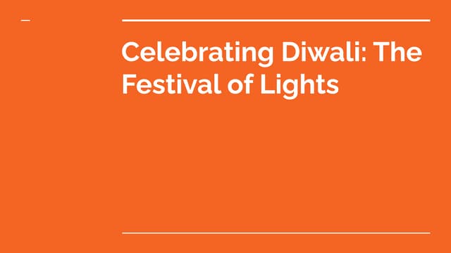 Introduction to Diwali | PPTX
