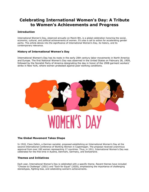 International women's day 2020 | PPT