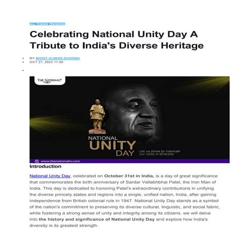 Celebrating National Unity Day A Tribute to India's Diverse Heritage.pdf