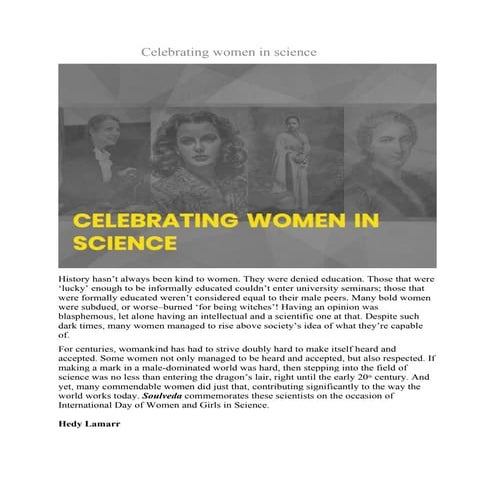 Women in Science | PPT