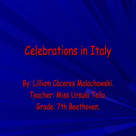 Celebrations Lilliam | PPT