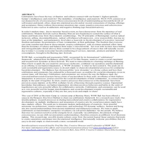 Celebrations Abstract | DOCX