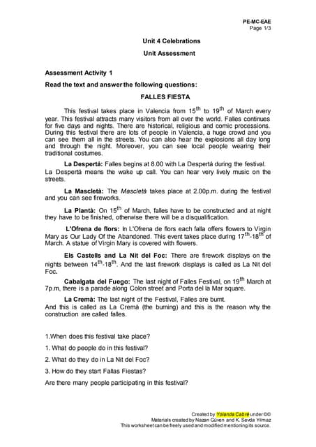 Important people assessment answer key | PDF