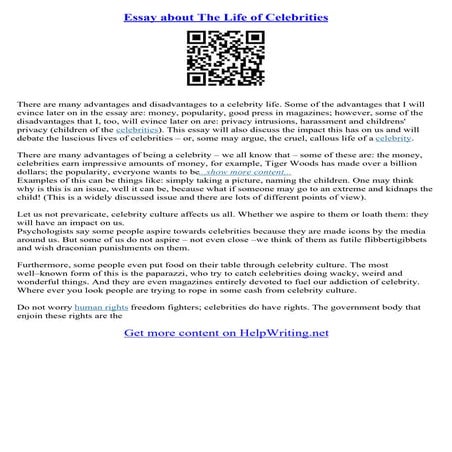Celebrity Culture Essay | PDF