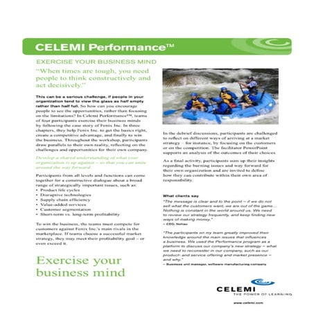Celemi performance | PDF
