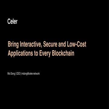 Celer Network Pitch Deck | PDF