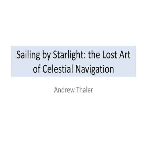 Celestial navigation | PPTX