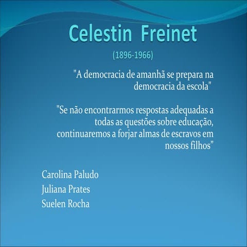 Celestin freinet | PPT