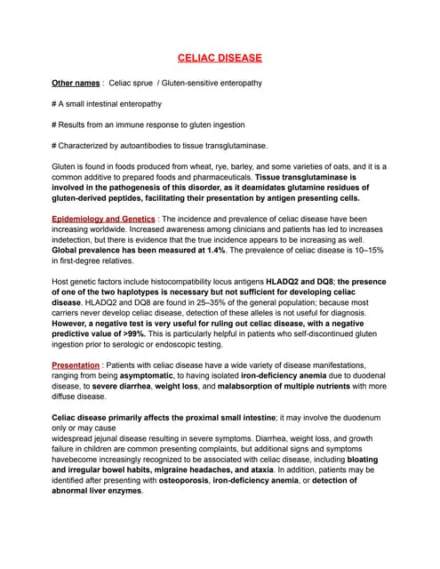 Case study: Celiac disease | PPT