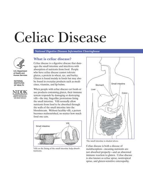 Celiac disease | PPTX | Digestive Disorders | Diseases and Conditions