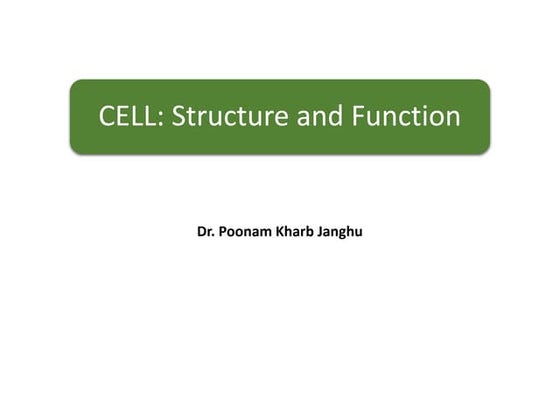 Parts of cell and their functions | PPTX