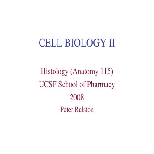 Cell Biology | PPT