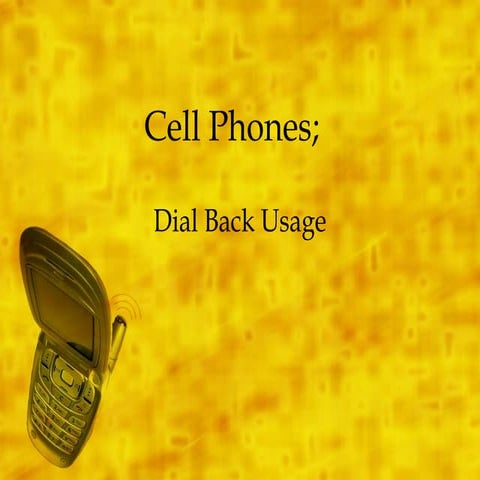 Cell Phones | PPT | Smartphones | Consumer Electronics