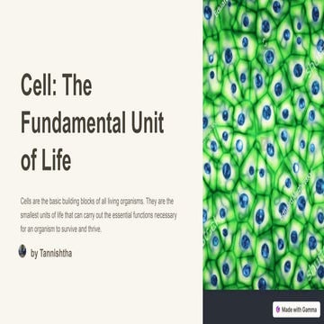 Cell-The-Fundamental-Unit-of-Life..(Basic coverage) | PPT