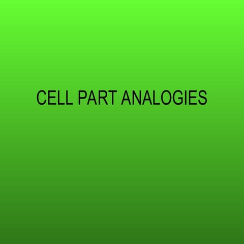 A Cell Is Like A School[1] | PPT