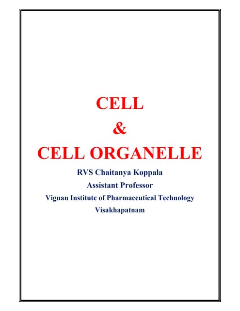 Chapter 4 chemical composition of the cell | PPTX